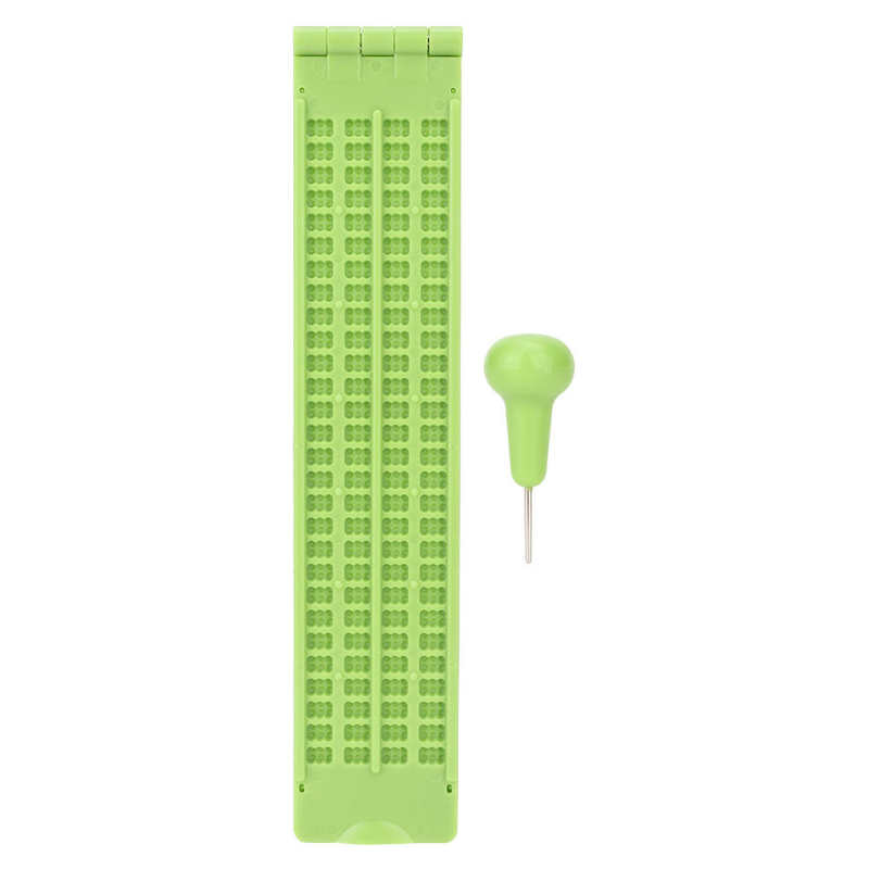 Portable Plastic 4 Lines 28 Cells Braille Writing ... – Grandado