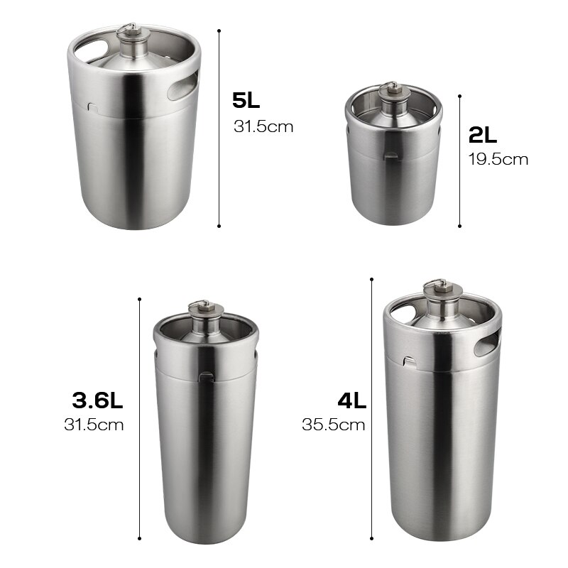 2L/3L/5L 304 Container Stainless Steel Home Brewin... – Grandado