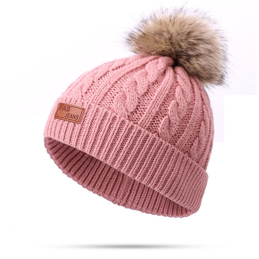 Gorro de invierno con pompones para niñas, gorros ... – Grandado