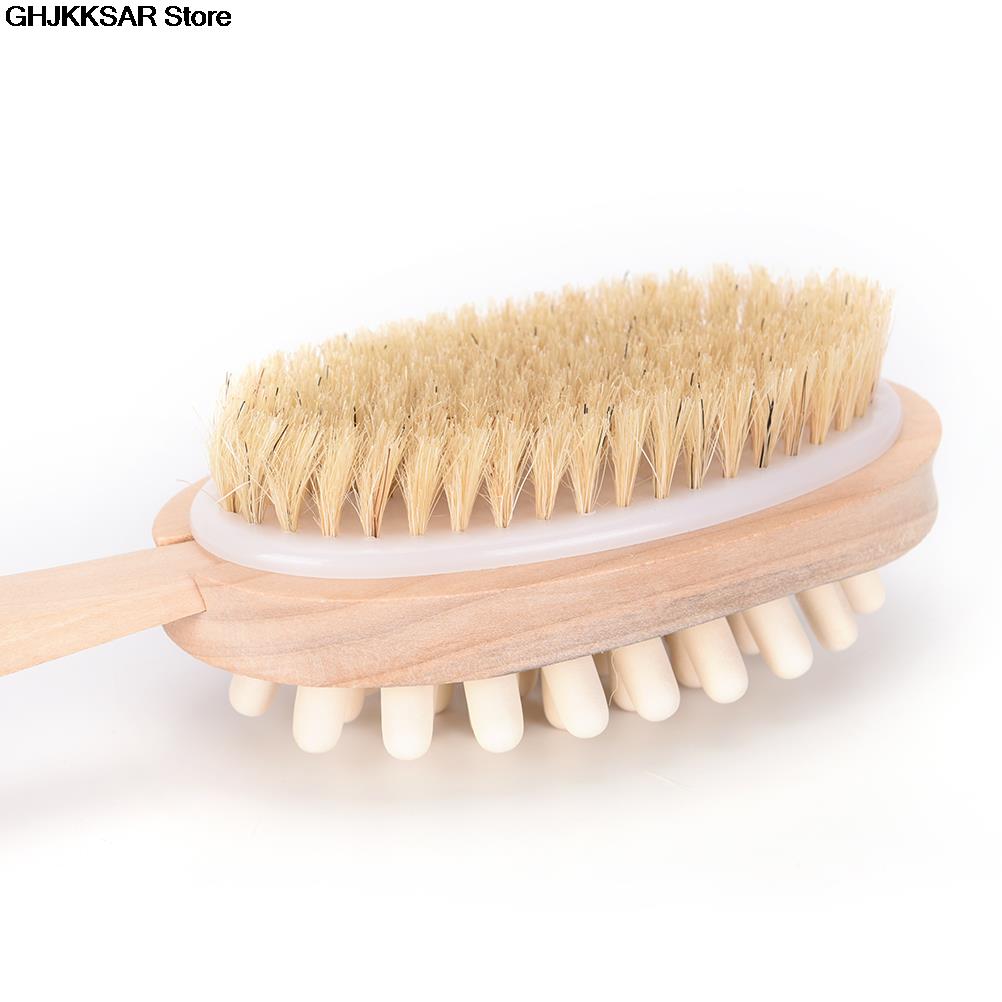 2-in-1 Sided 35cm Natural Bristles Brush Scrubber ... – Grandado