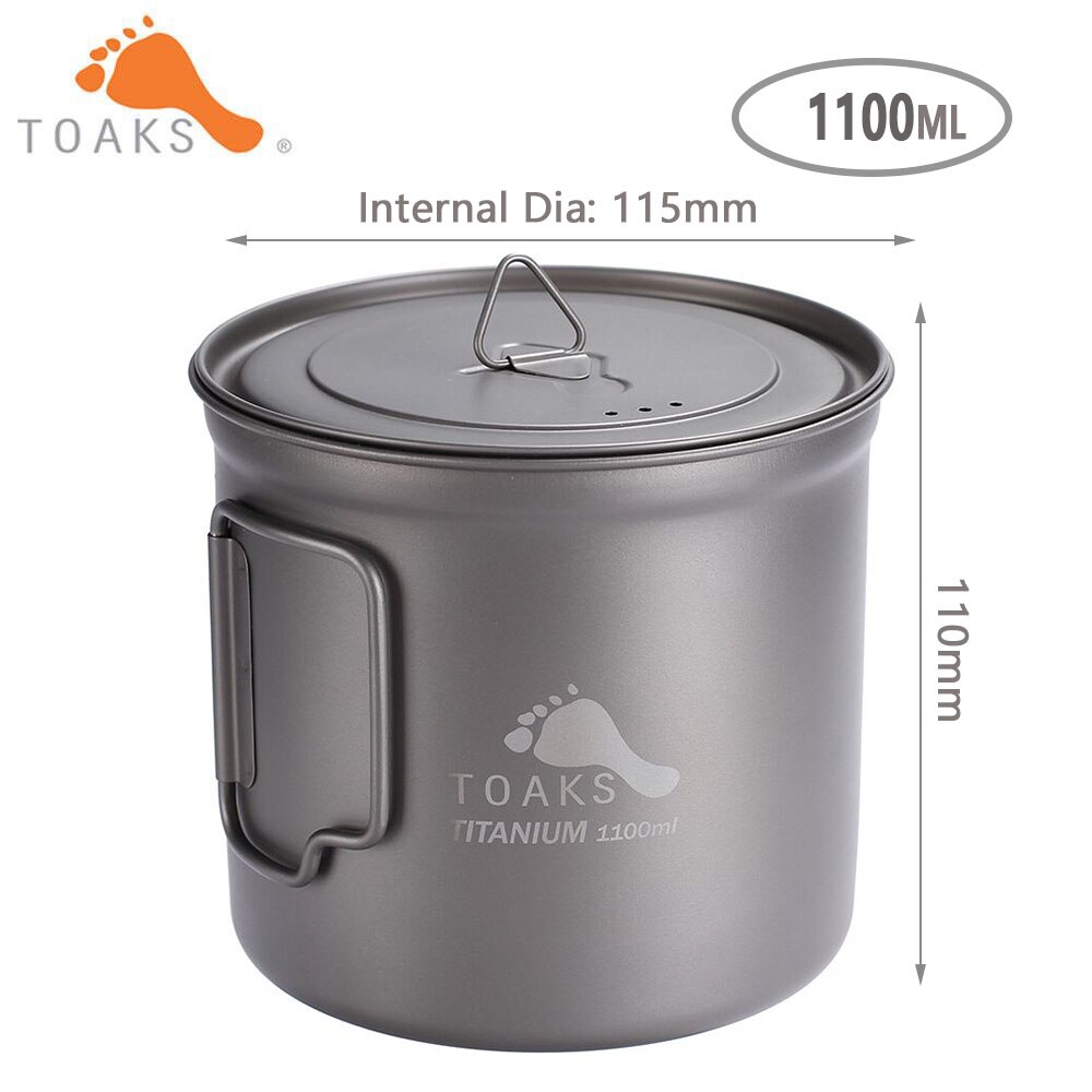 Toaks pot -1100 titanium pot kop udendørs camping ... – Grandado