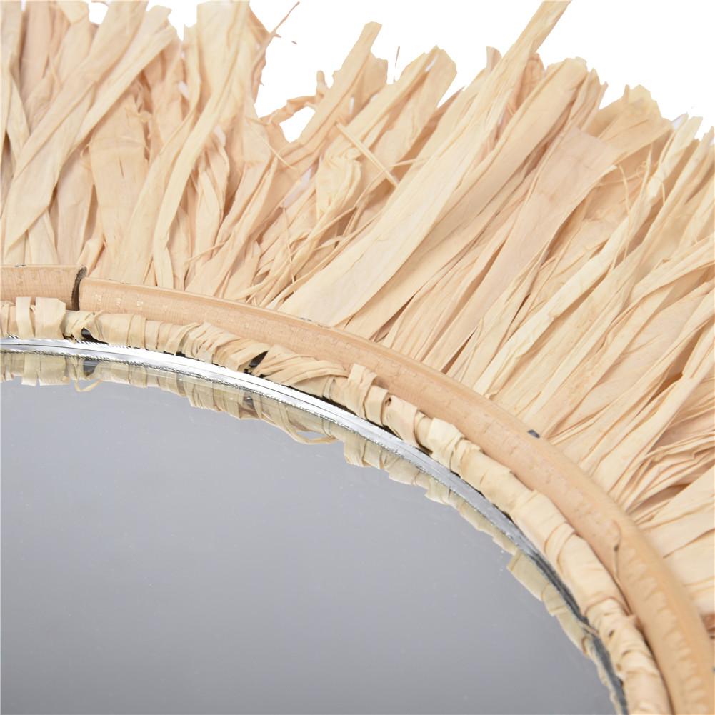 Hanging Wall Mirror Round Handmade Boho Mirror Mor... – Vicedeal