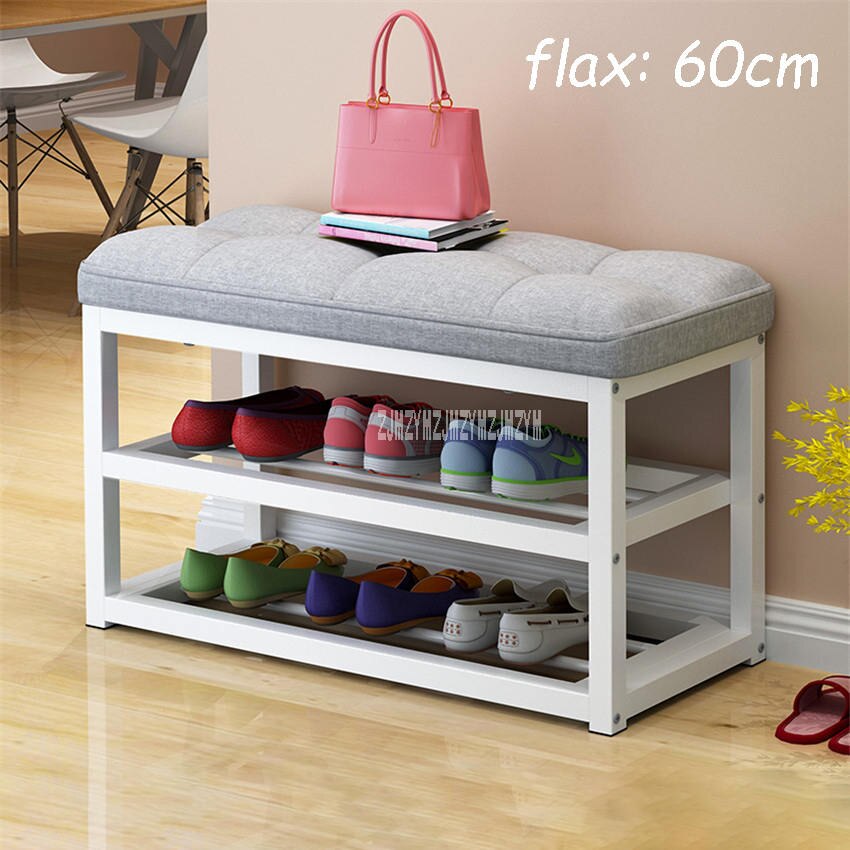 C313 Metal Frame Shoe Storage Stool Living Room Sh... – Grandado