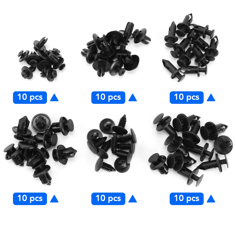 6 Size 60Pcs Auto Fastener Clips Vehicle Retainer ... – Grandado
