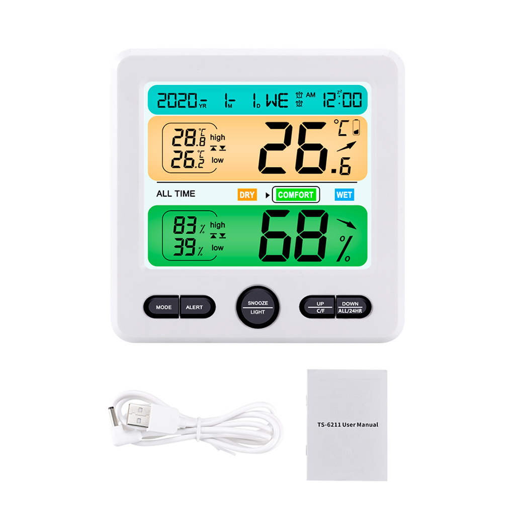 Mini Digitale Klok Hd Lcd-scherm Thermometer Hygro... – Grandado