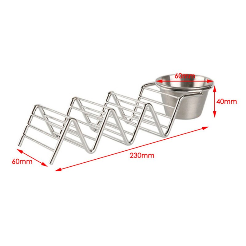 Stainless Steel Taco Holders Rack Mexican Food Sta... – Vicedeal