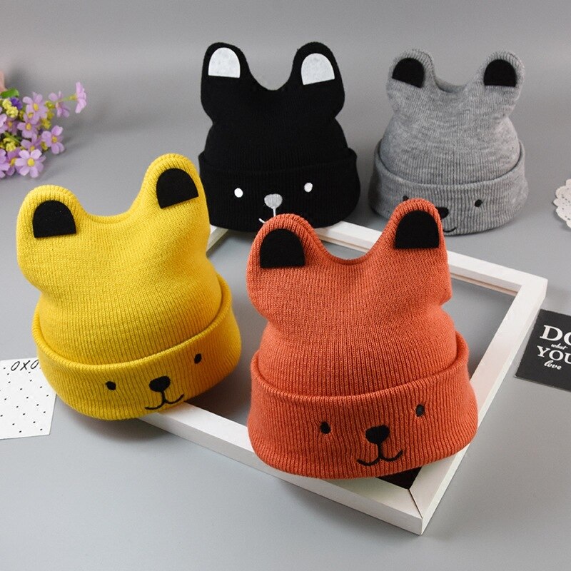 Herfst baby jongen en meisje gebreide muts winter ... – Grandado