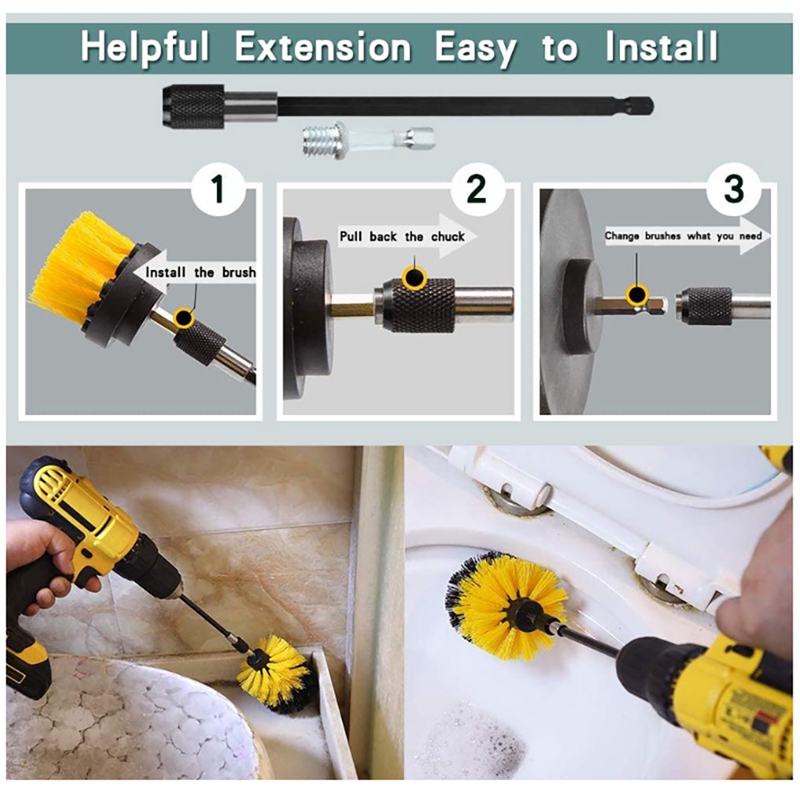 25 Pcs Drill Brush Attachments Set,Power Scrubber ... – Vicedeal