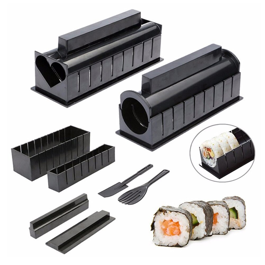 10Pcs Portable Sushi Kimbab Maker Kit Rice Roll Mo... – Vicedeal
