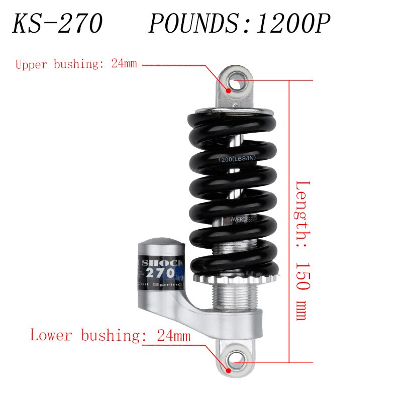 KS Shock Absorber Mountain Bike Rear Bladder Foldi... – Grandado