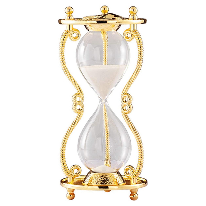Hourglass Timer, 15 Minutes, Gold Colored, Embosse... – Grandado