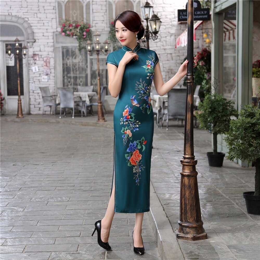 Chinese Traditional Clothes Long Qipao for women – Grandado