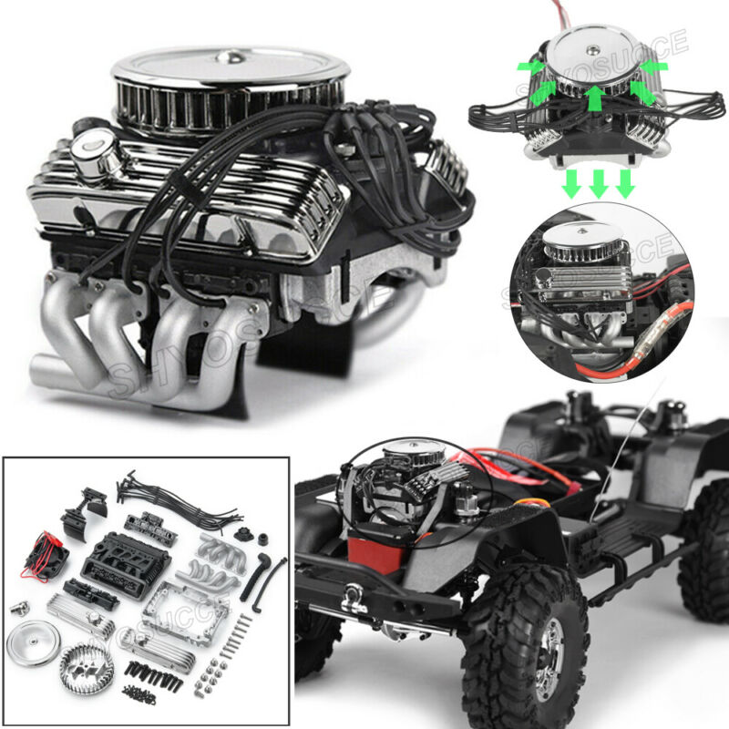 Shyosucce Rc Auto V8 Simuleren Motor Motor Cooling... – Grandado