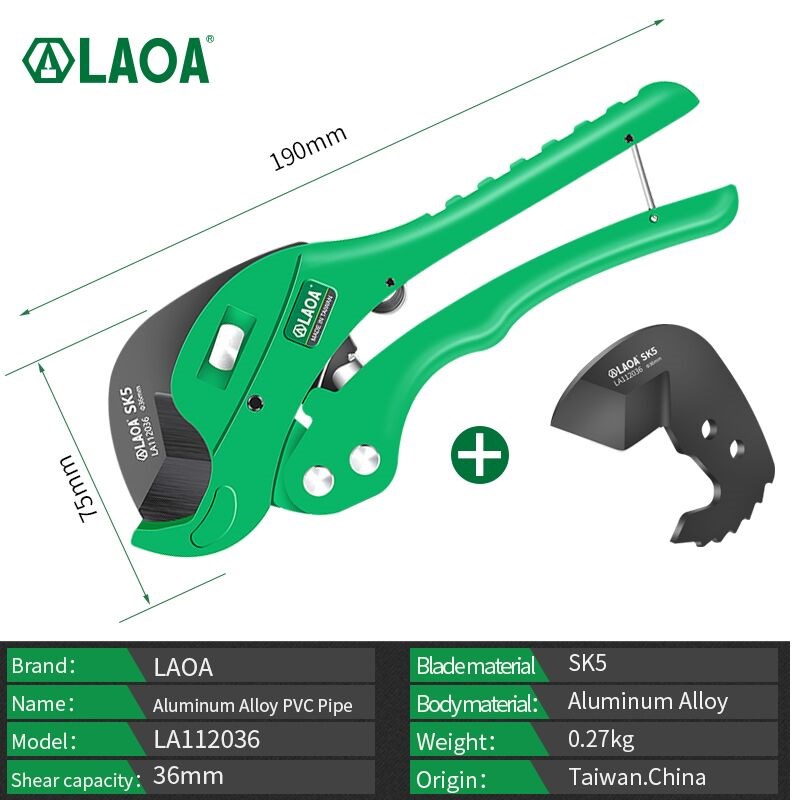 LAOA PVC Pipe Cutter 36mm 42mm SK5 Body Tube Cutte... – Grandado