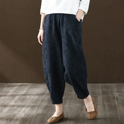 Linen pants women Chinese style linen trousers wom... – Grandado