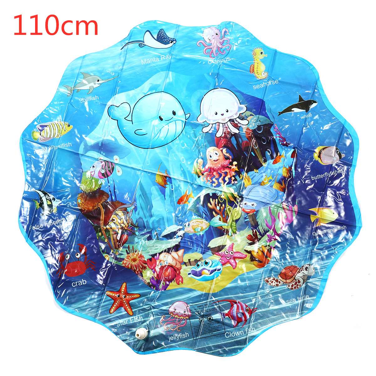 160/110cm Kids Inflatable Water spray pad Round Wa... – Grandado