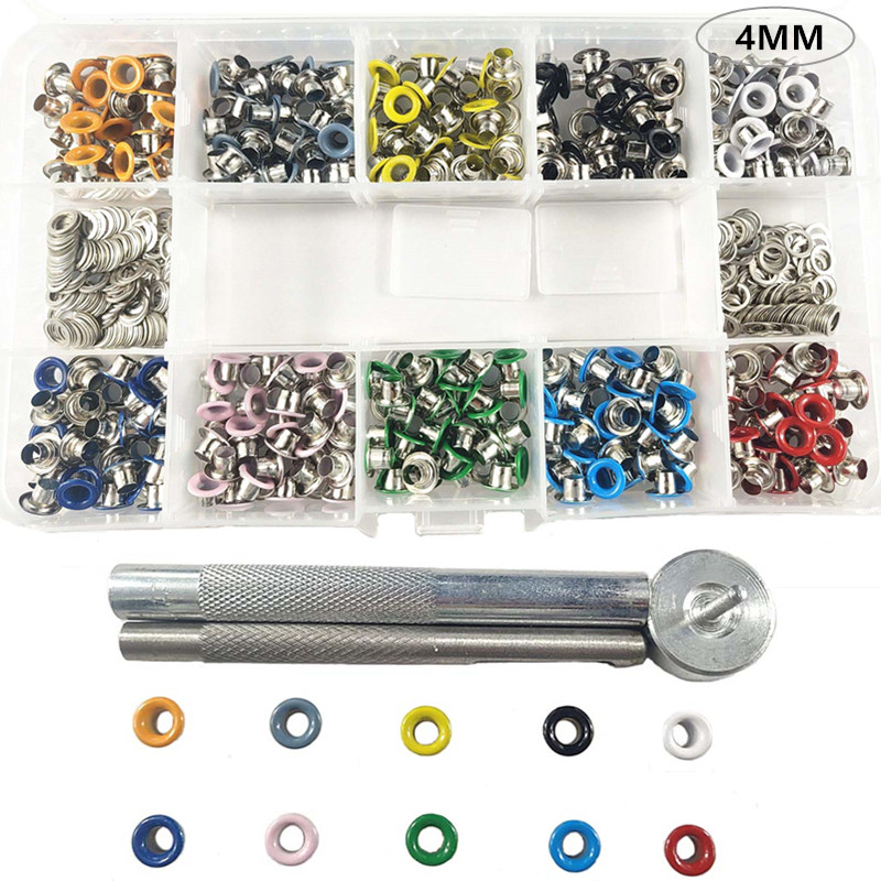 300/400/500pcs 4mm Metal Eyelets for Leathercraft ... – Grandado