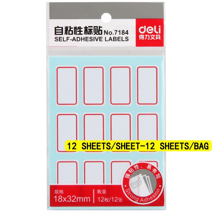12 sheets/bag of multifunctional label stickers Of... – Vicedeal