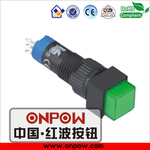 ONPOW 8mm plastic 1NO1NC square head latching illu... – Grandado