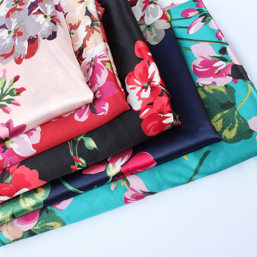 Micro Elastic Satin Fabric Crepe Charmeuse Soft Br... – Grandado