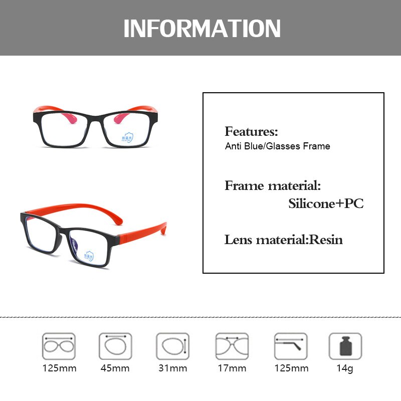 Korean Children's Glasses Rubber Frames Boys Girls... – Grandado