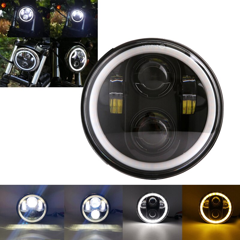 40W 5.75 inch Phare Moto LED Projector Lamp Motorc... – Grandado