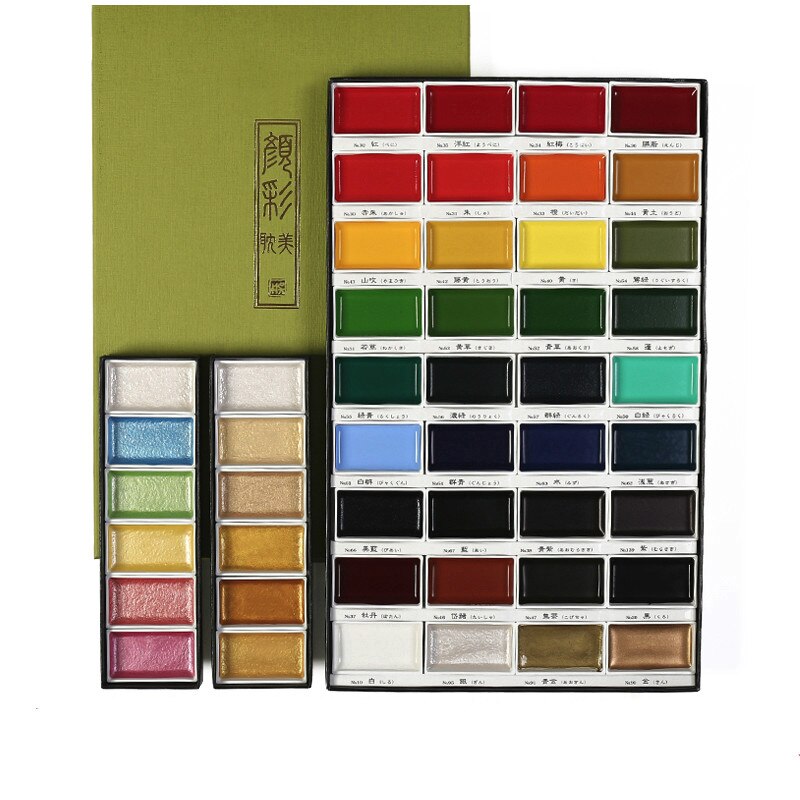 Kuretake Watercolor Paint Set 12/18/24/36 Solid Wa... – Grandado