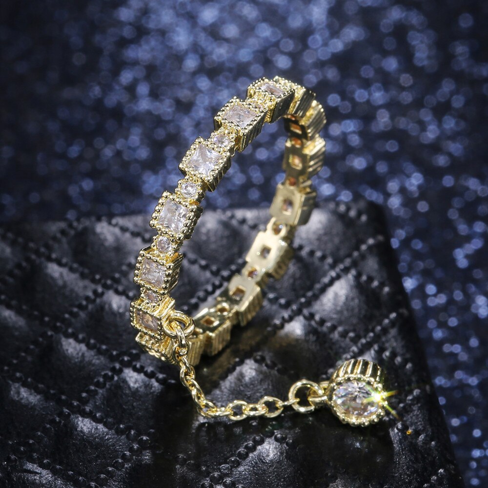 Luxury Crystal Zircon Engagement Rings With Tassel... – Grandado