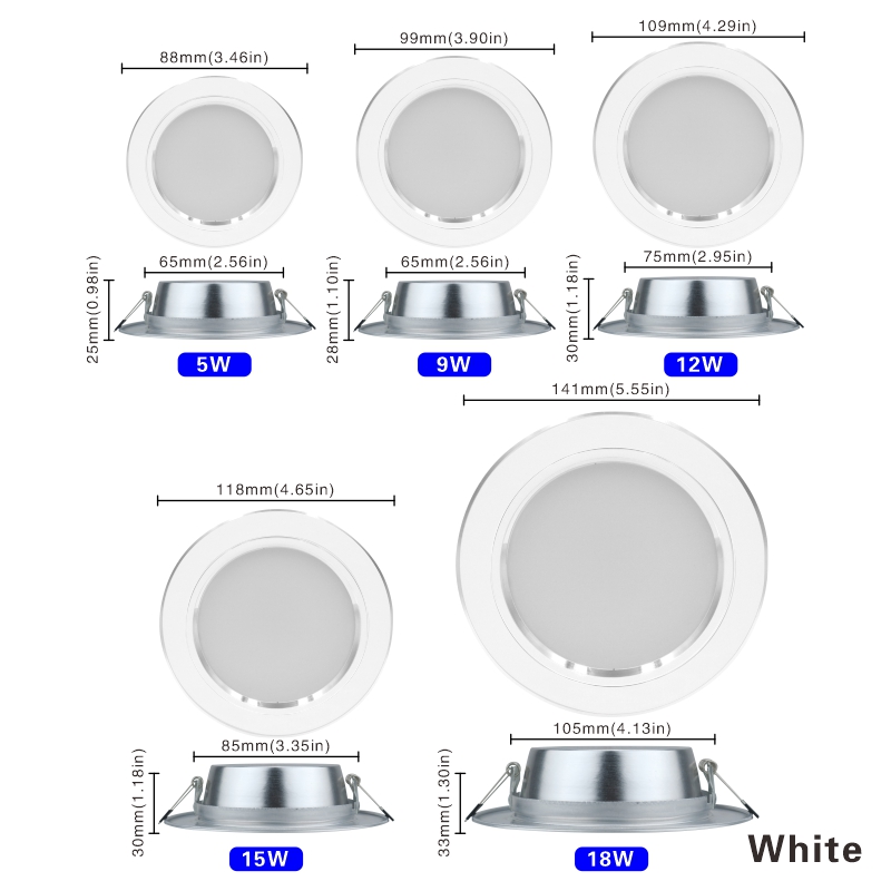 10 stks/partij Led Downlight 220 v Plafondlamp 5 W... – Vicedeal