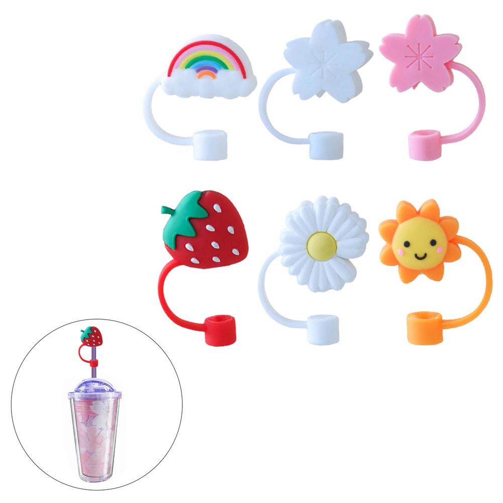 4/8/12PCS Silicone Straw Plug Reusable Airtight Dr... – Grandado