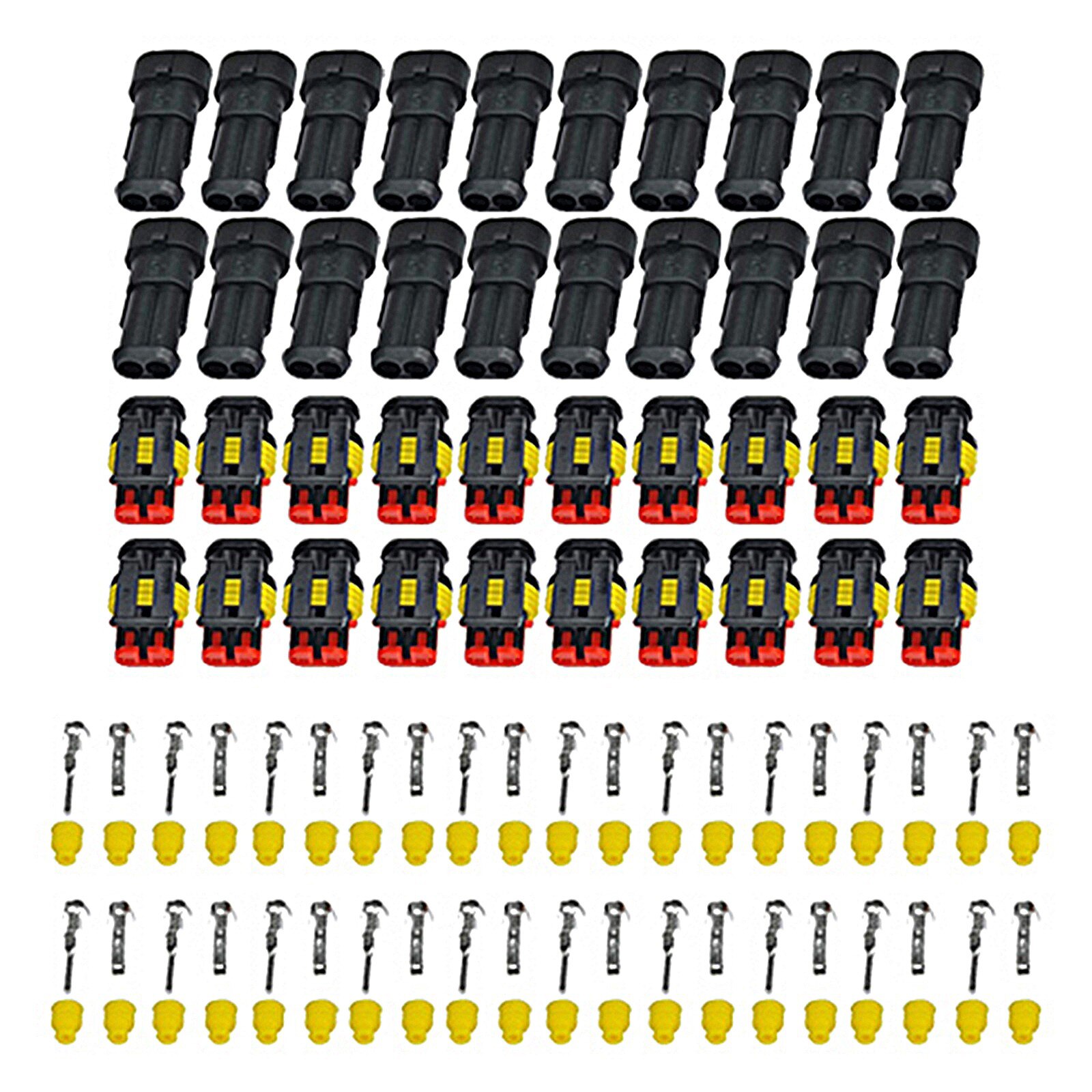 20 Set 2 Pin Way Super Seal Waterdichte Elektrisch... – Vicedeal