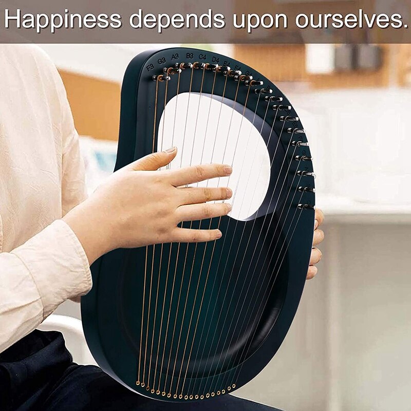 Wooden Lyre Harp 19 String Metal String Lyre Harp ... – Grandado
