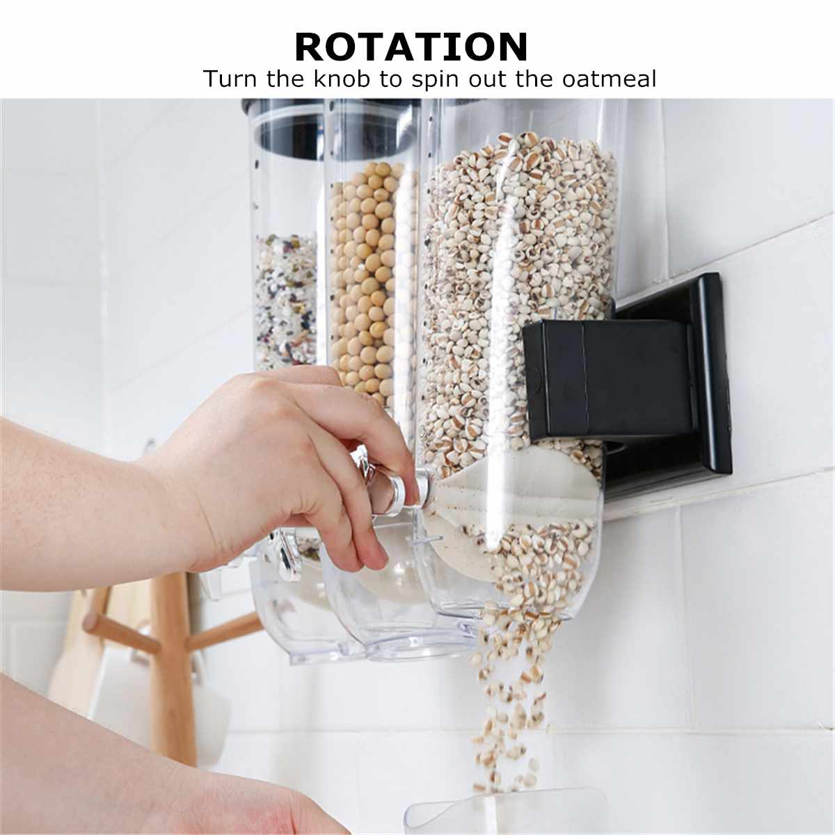 Space-Granola-Dispenser-Wall-Nuts-Dispenser-Triple... – Grandado