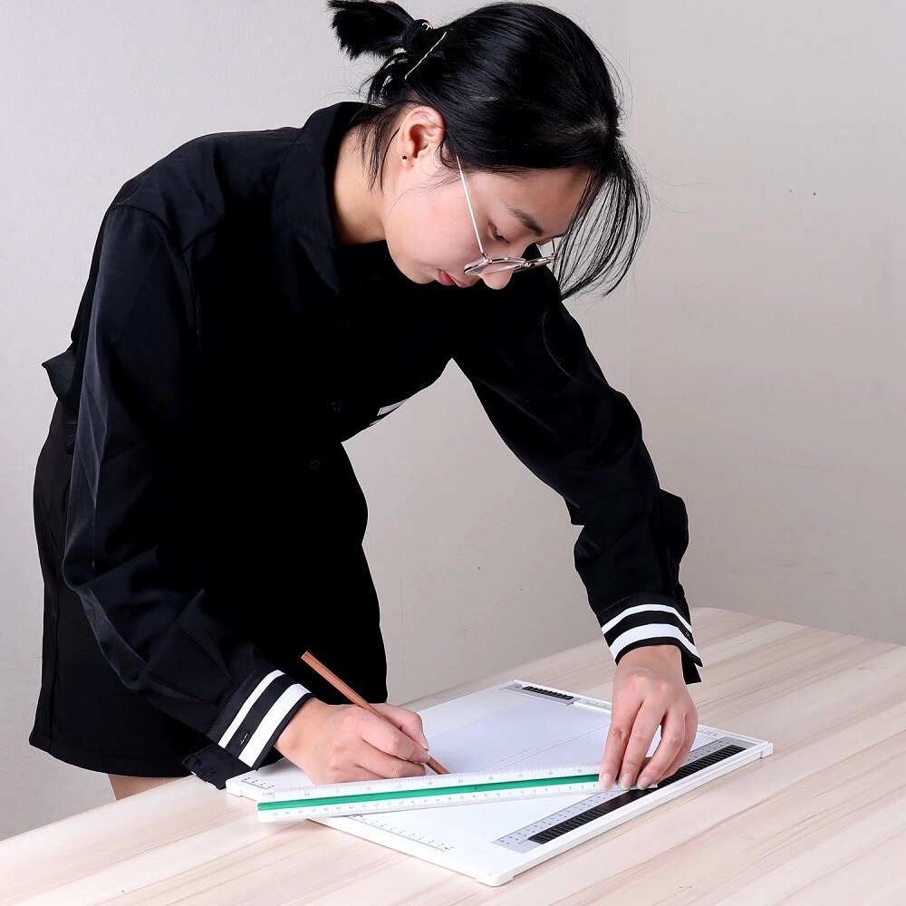 300mm Triangular Ruler with Protective Cover For A... – Grandado