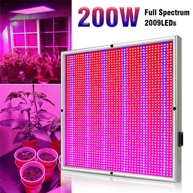 Led Phyto Lamp Panel 200W Volledige Spectrum Led Grow Light AC85-265V ...