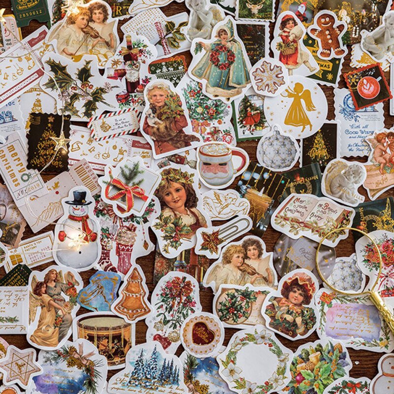 40 Stks/partij Retro Stickers Kerst Oude Griekenla... – Vicedeal