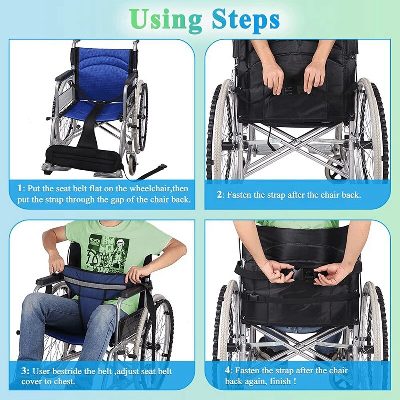 Adjustable Wheelchair Back Seat Fixing Belt Harnes... – Vicedeal