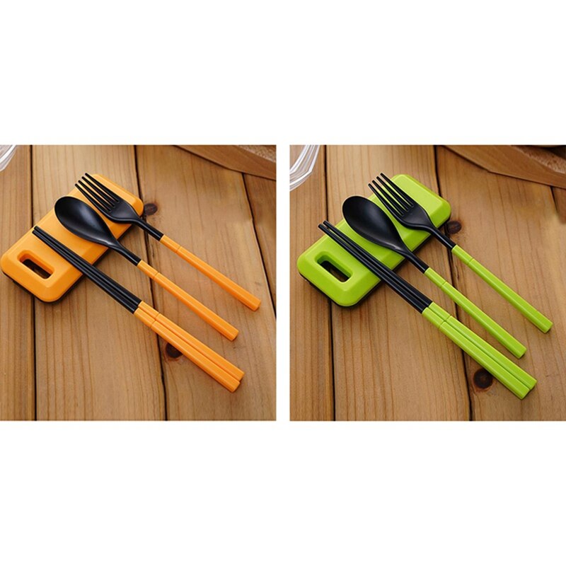 2 set Outdoor Camping 3 in 1 Folding Tableware Env... – Grandado