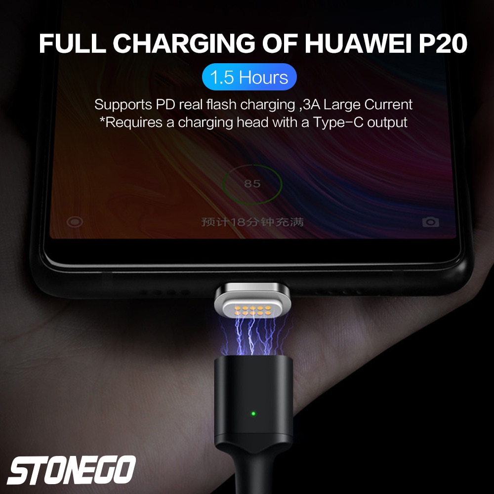 STONEGO Type C naar USB C Magnetische Kabel Voor M... – Vicedeal