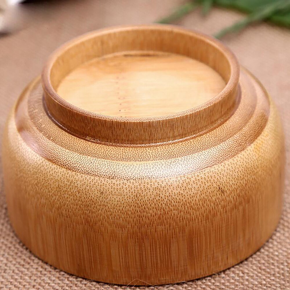 Natural Bamboo Bowl Rice Soup Salad Bowl Food Cont... – Grandado