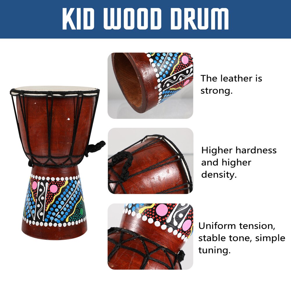 Children Hand Drum Wooden Drum Musical Instrument ... – Grandado