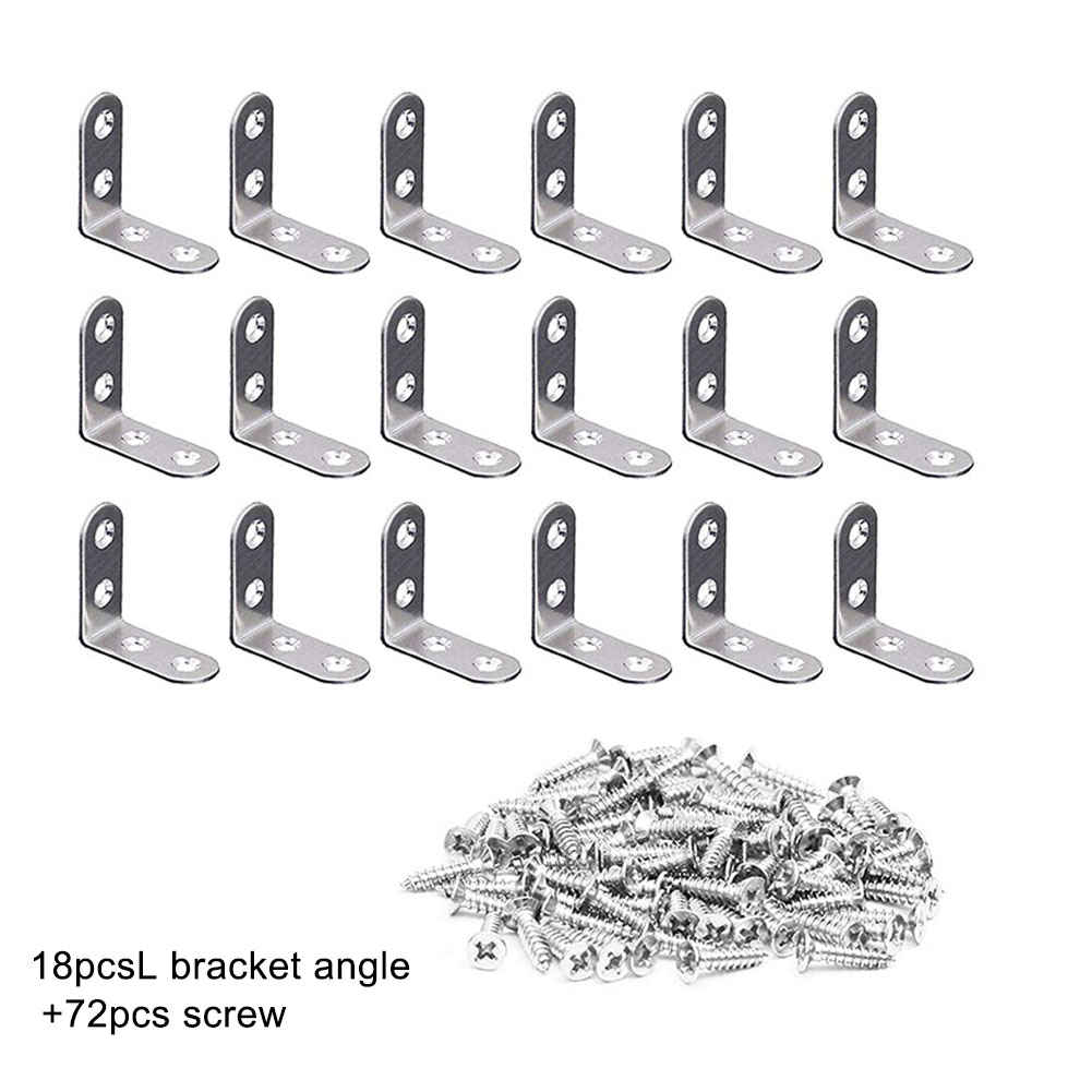 18Pcs L Bracket Corner Brace Set Stainless Steel 4... – Grandado