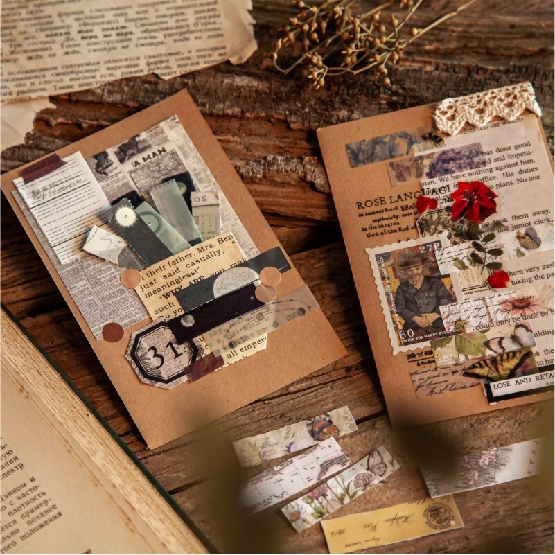 2 Stks/pak Vintage Stickers Label Collage Bullet J... – Vicedeal