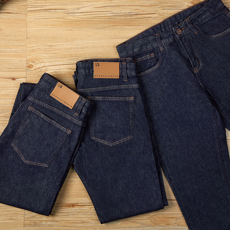 KUEGOU 2022 Autumn Spring Clothing Men Jeans Solid... – Grandado