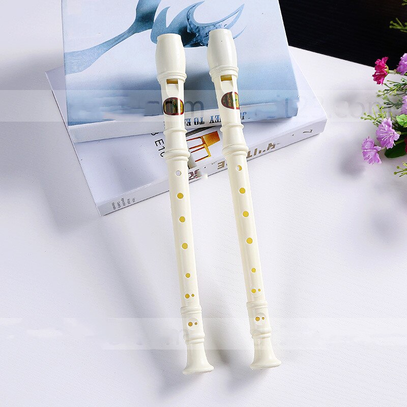 White Plastic Flute 9 Holes Long Flute Instrument ... – Grandado