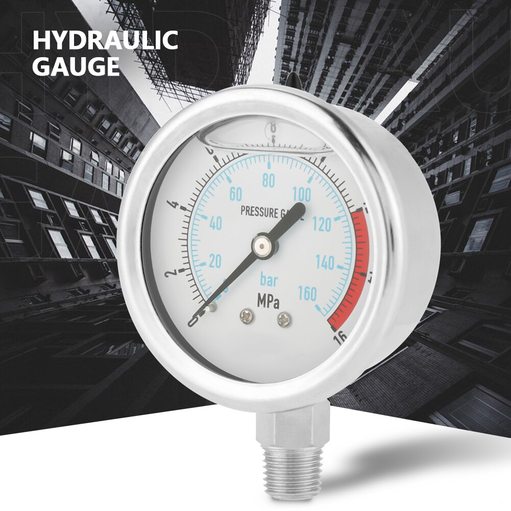 0~160 Bar / 0~16Mpa Dual Scale 60mm Dial Plate Air... – Grandado