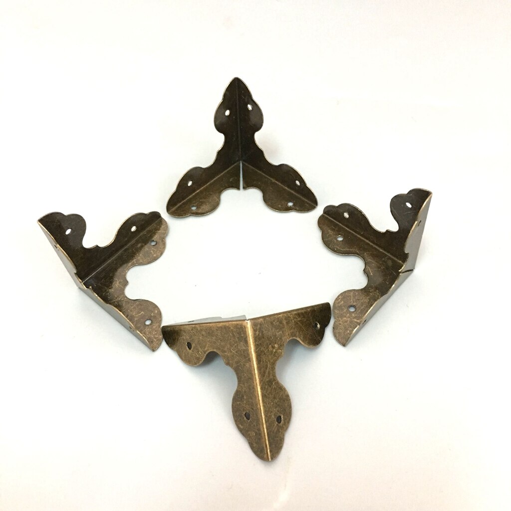 4pcs Vintage Brass Edge Guard Wooden Box Table Cab... – Grandado