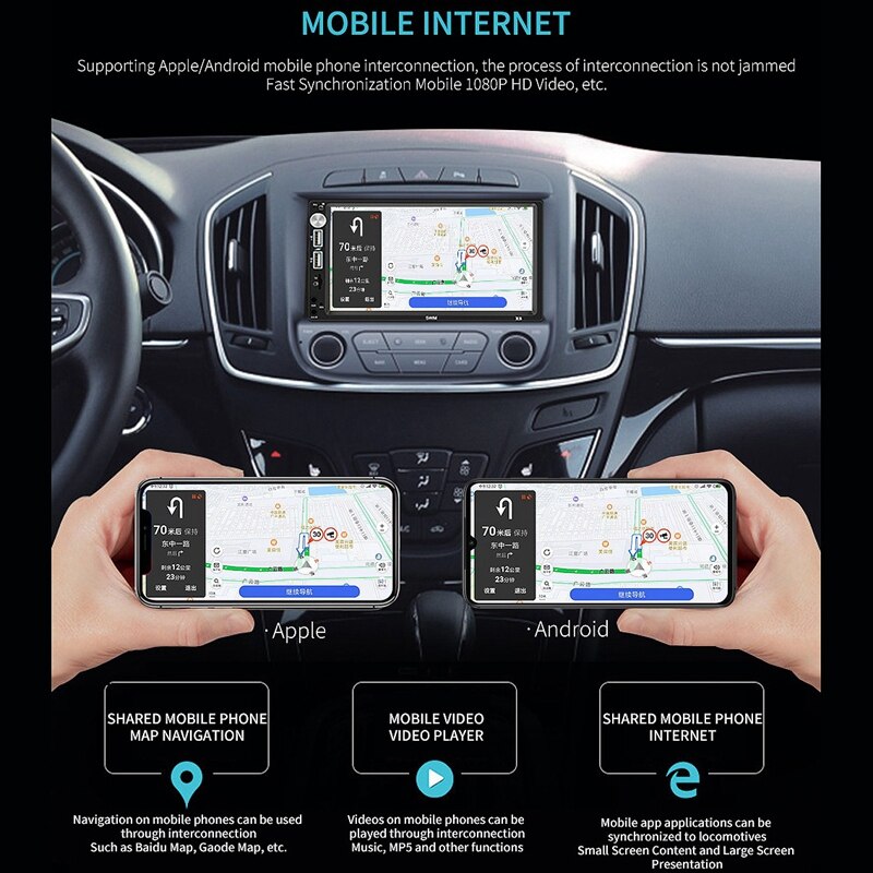 7 inch Double 2 DIN Head Unit Car Stereo MP5 Playe... – Grandado