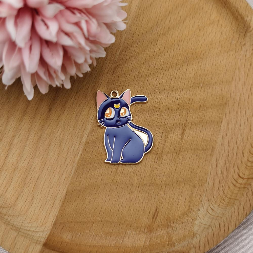 10 Stks/zak Mooie Kat Vos Dier Emaille Bedels Hang... – Grandado