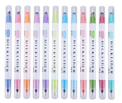 Subrayador de doble punta color caramelo 12 colore... – Grandado